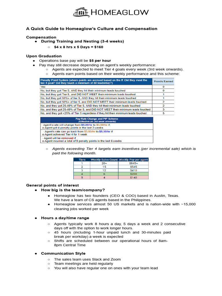 Homeaglow Sales Agent Overview | PDF | Business | Economies