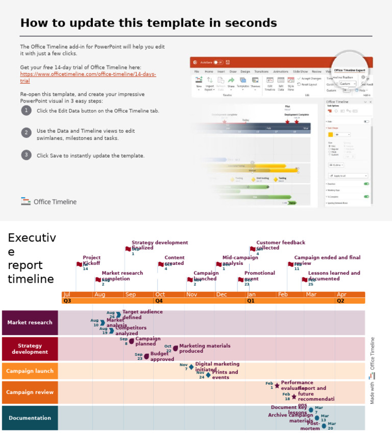 Executive Report Timeline Template | PDF | Marketing