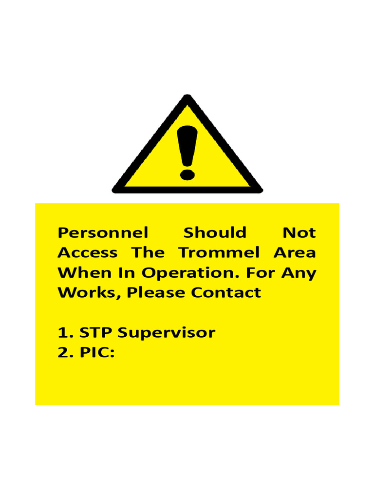 STP Warning Sign | PDF