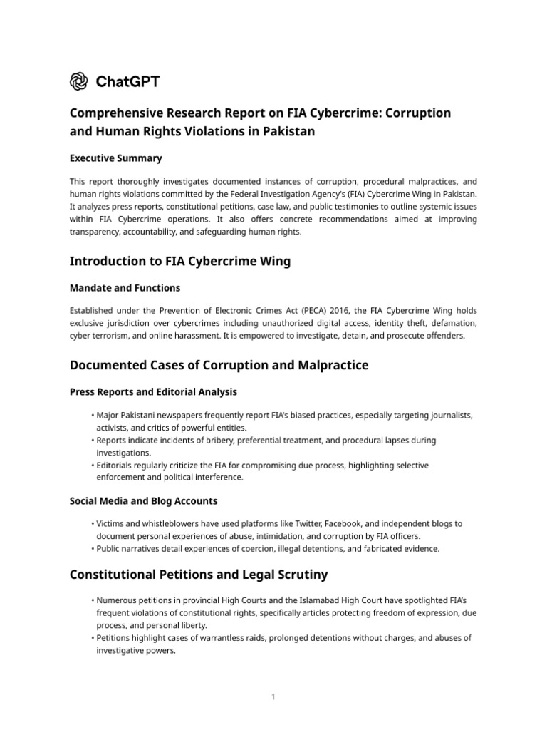 Fia Cybercrime Report | PDF | Cybercrime | Corruption
