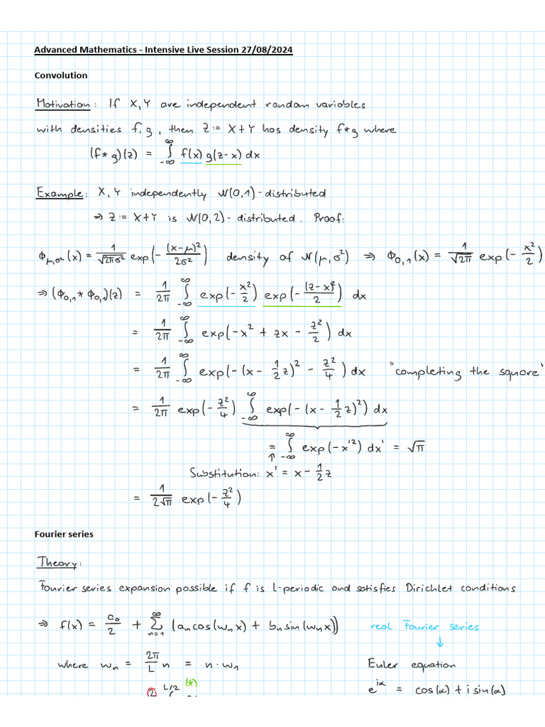 Convolution Fourier Series Fourier Transform | PDF