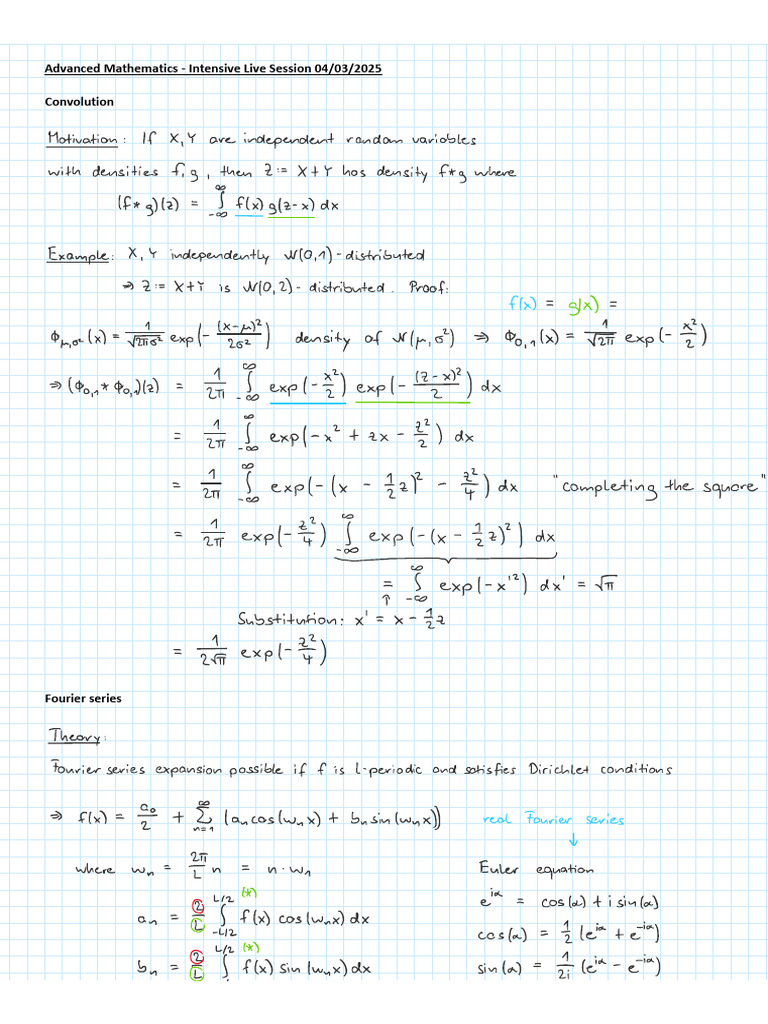 Convolution Fourier Series Fourier Transform | PDF
