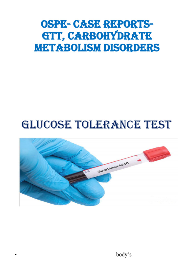 Glucose Tolerance Test Overview | PDF | Diabetes | Gestational Diabetes