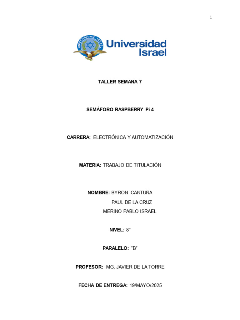 Taller S7 Semaforo | PDF