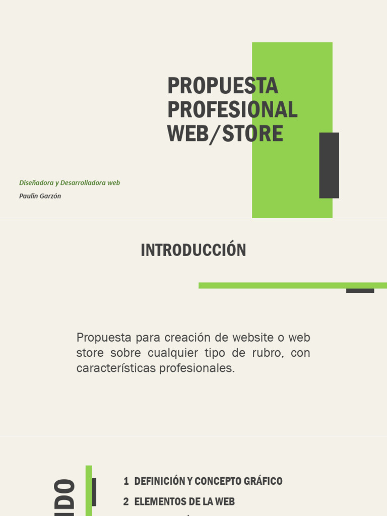 Propuesta Web o Web Store Estandarizada | PDF | Red mundial | Internet ...