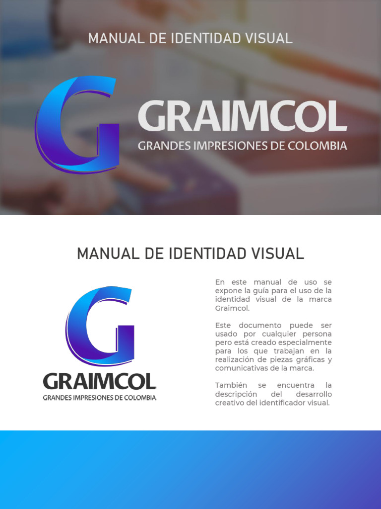 Manual de Identificador Visual Graimcol | PDF | Color | Percepción visual