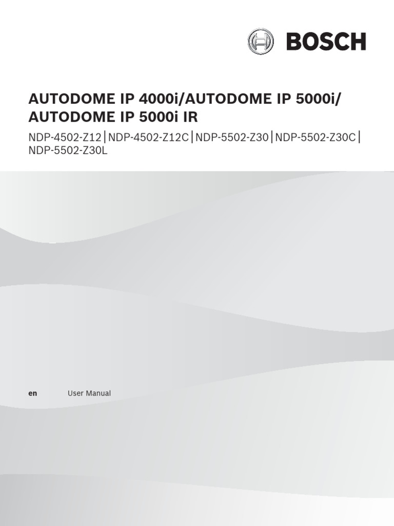 Bosch Autodome Ip Starlight 5000i User Manual | PDF | Ip Address | Input/Output
