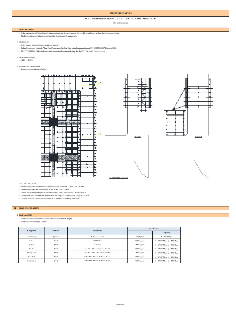 Analisa Struktur - Outer Wall Formwork - Lift 3.1 (1 BL) - 19 Juni 2024 ...