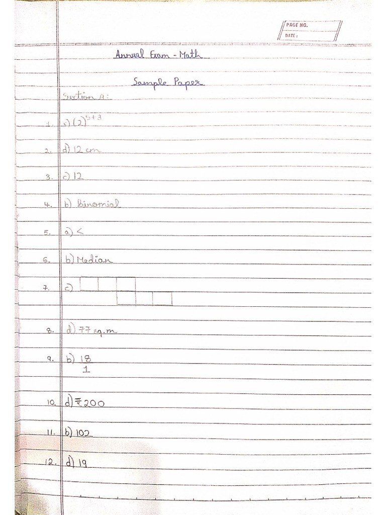 Sample Paper AP | PDF