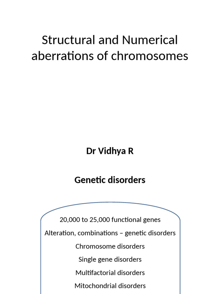 Structural & Numerical Abberations of Chromosomes | PDF | Cell Nucleus ...