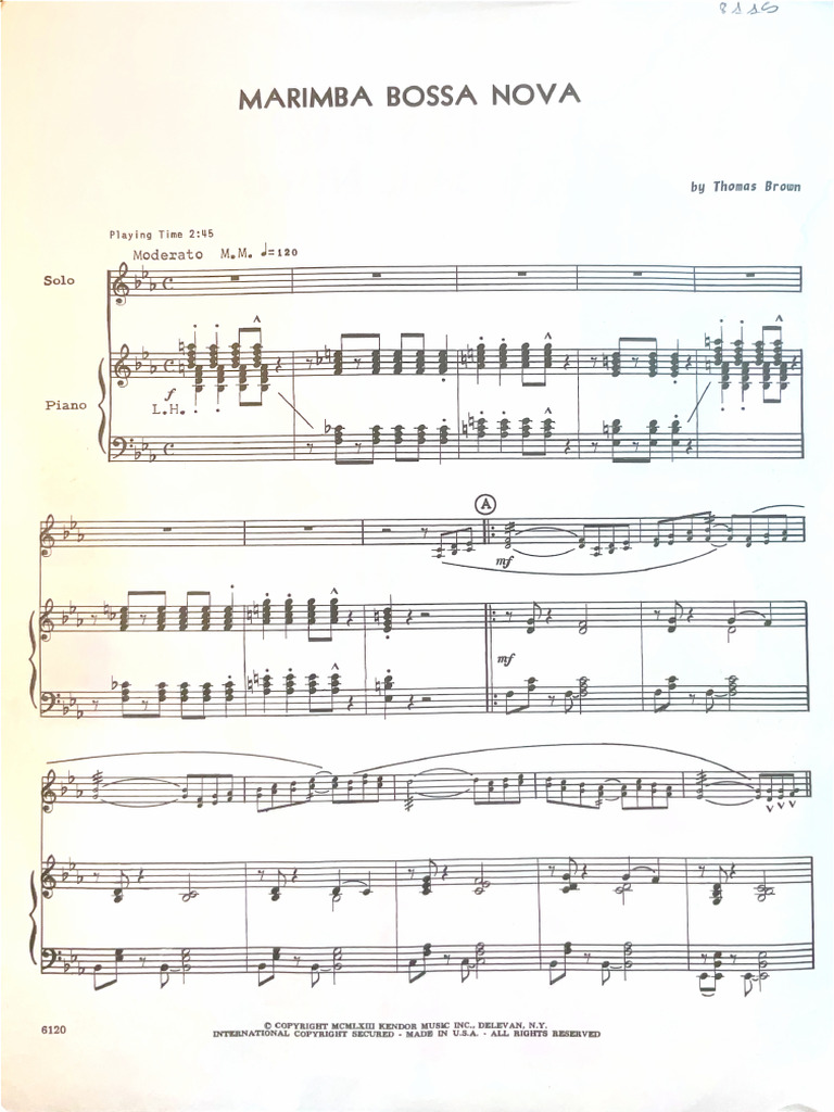 Marimba Bossa Nova（已拖移） | PDF