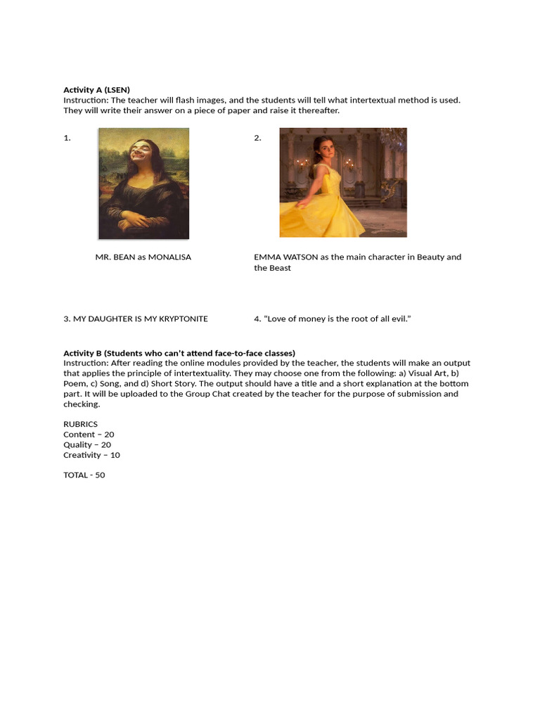 Activity For LSEN Modular Studs | PDF