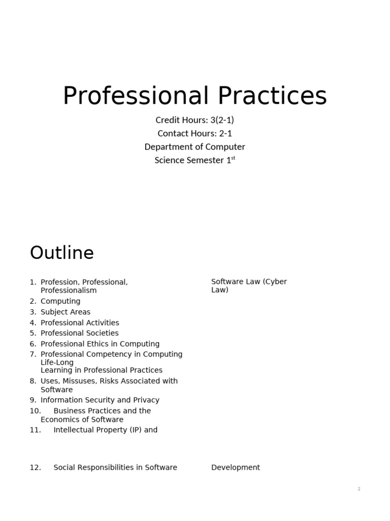 Professional Practices in Computing | PDF | Copyright Infringement ...