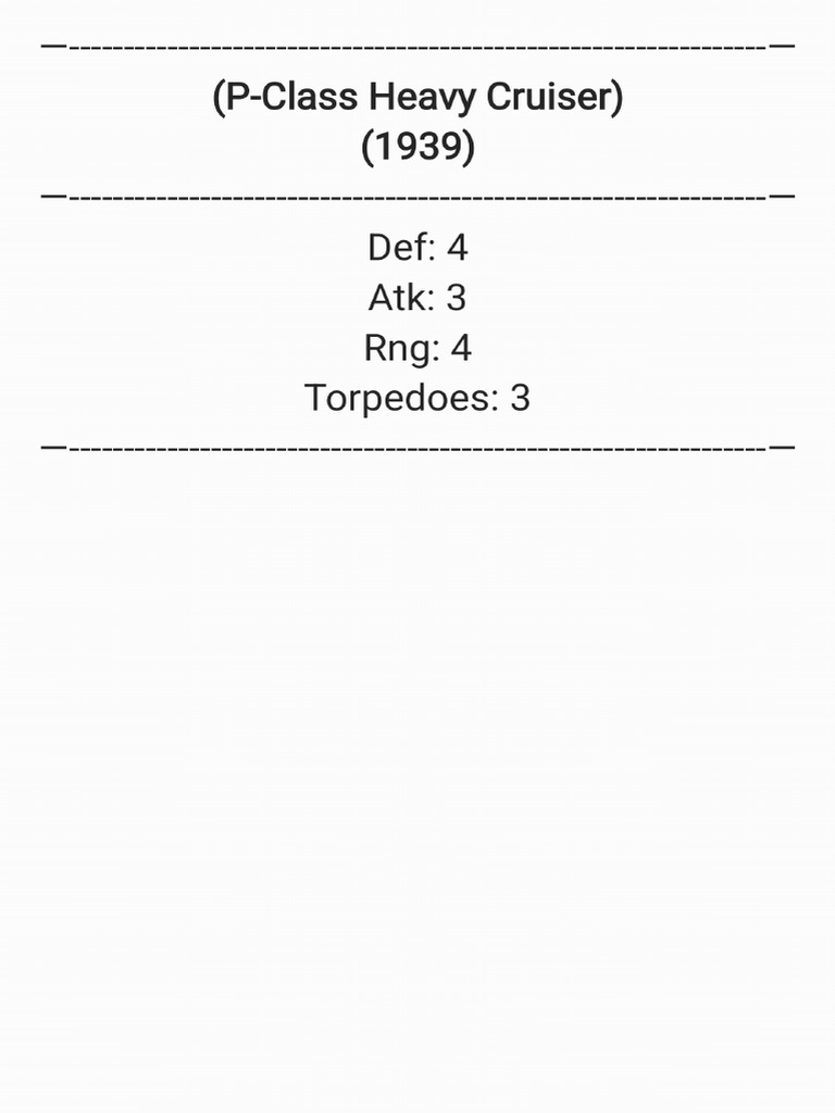 P-Class Heavy Cruiser | PDF