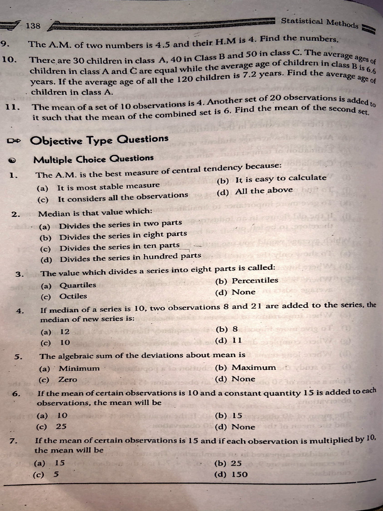 Measure of Central Tendency | PDF