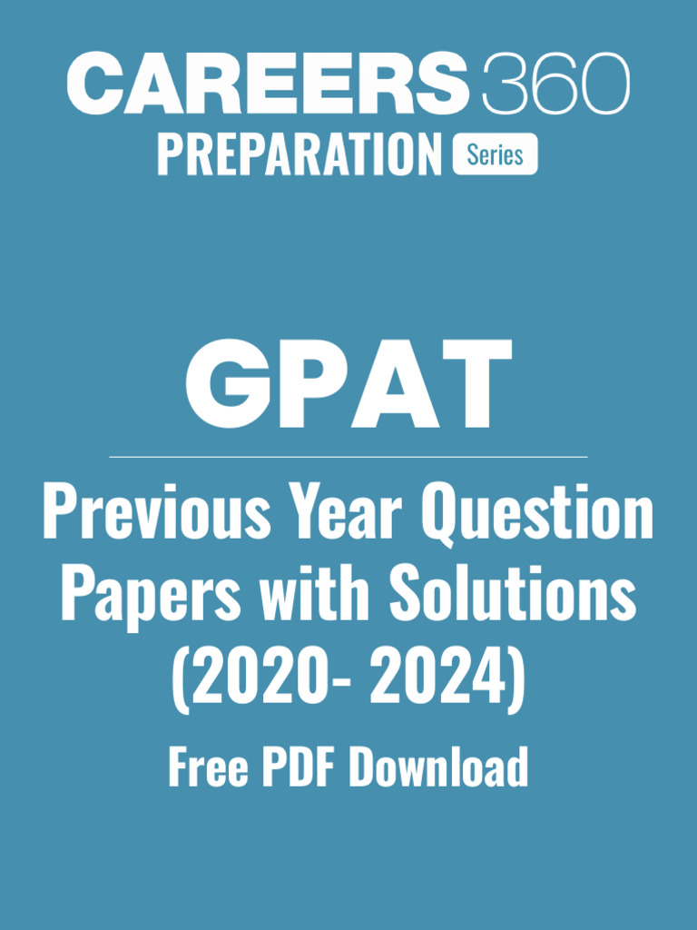 GPAT Previous Year Papers & Solutions | PDF | Drug Metabolism | Adrenal ...