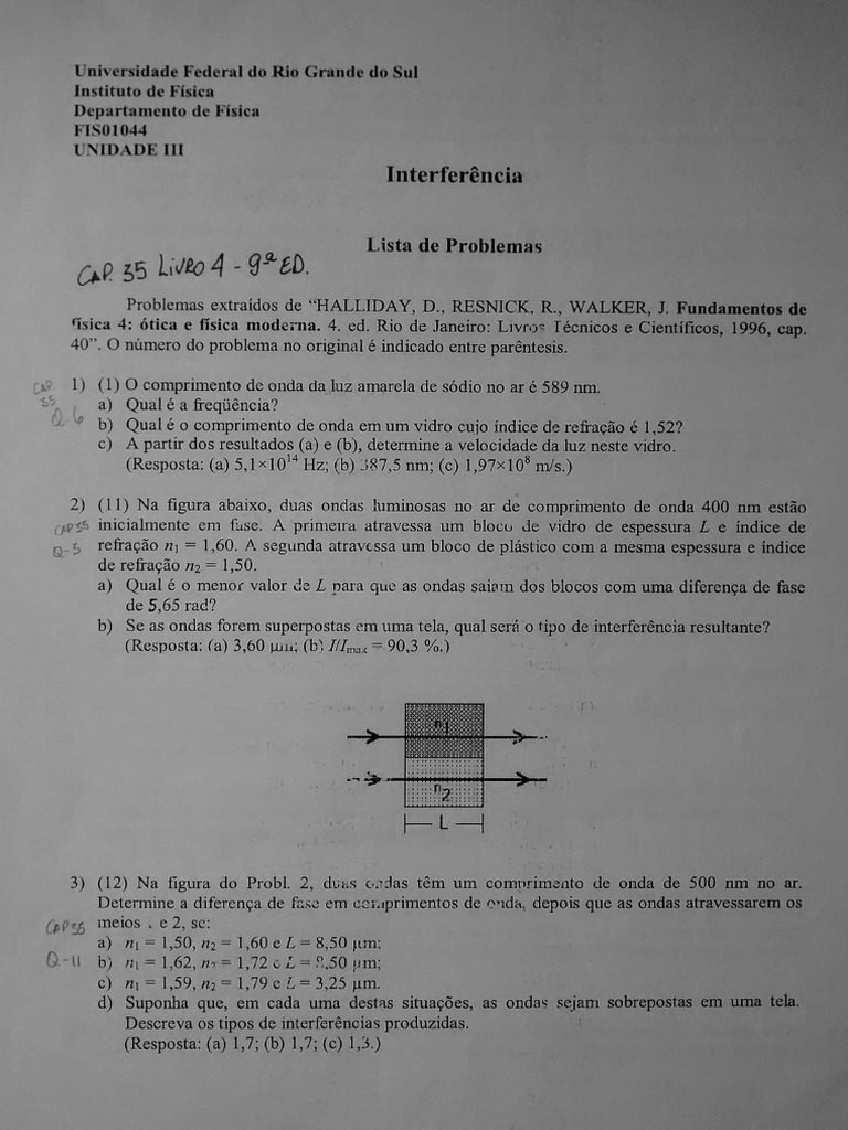 Fisica III D - Unid 3 Interferencia | PDF