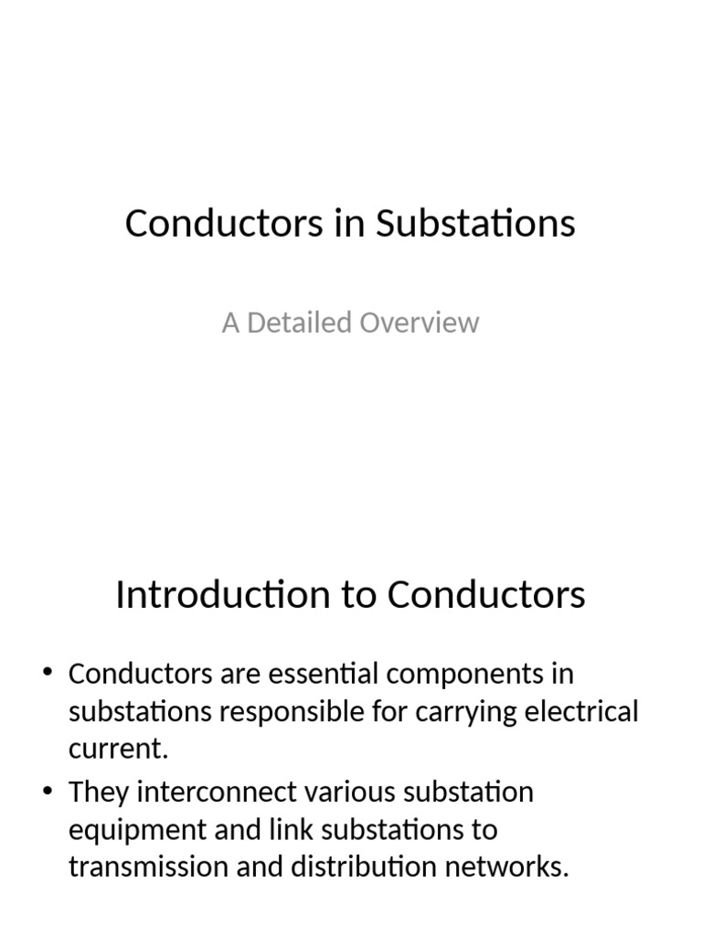 Conductors in Substations | PDF