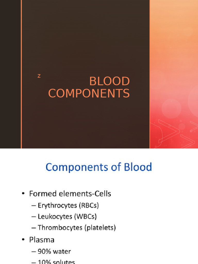 Blood Components | PDF