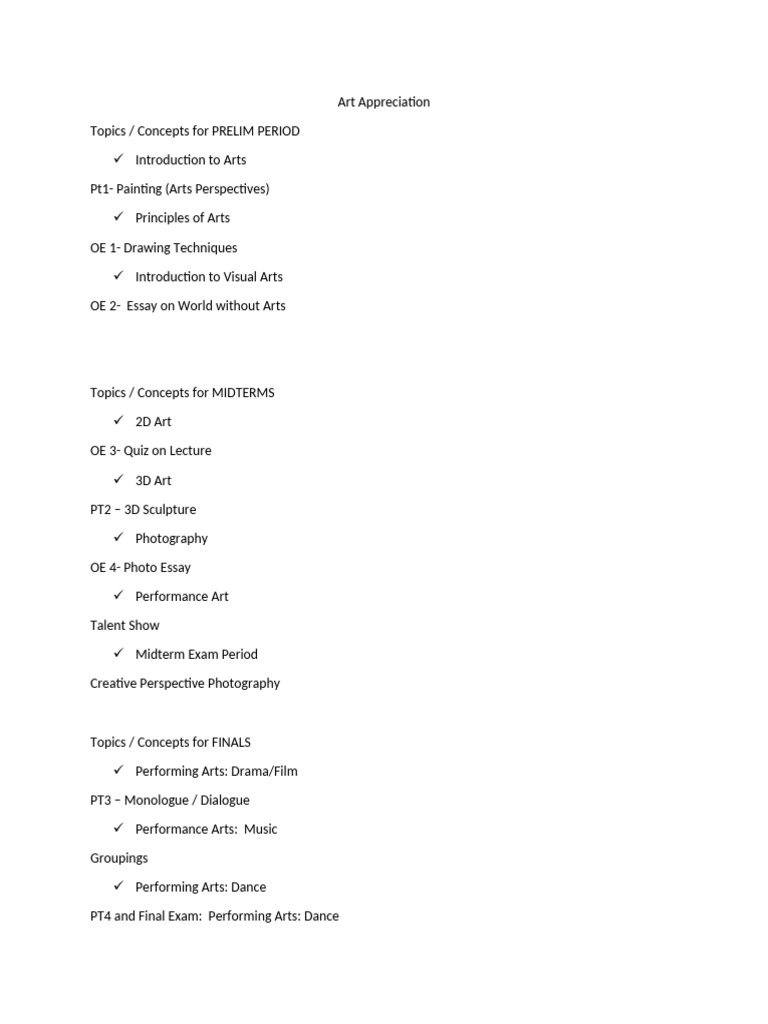 Art Appreciation Prelim Week 1 | PDF