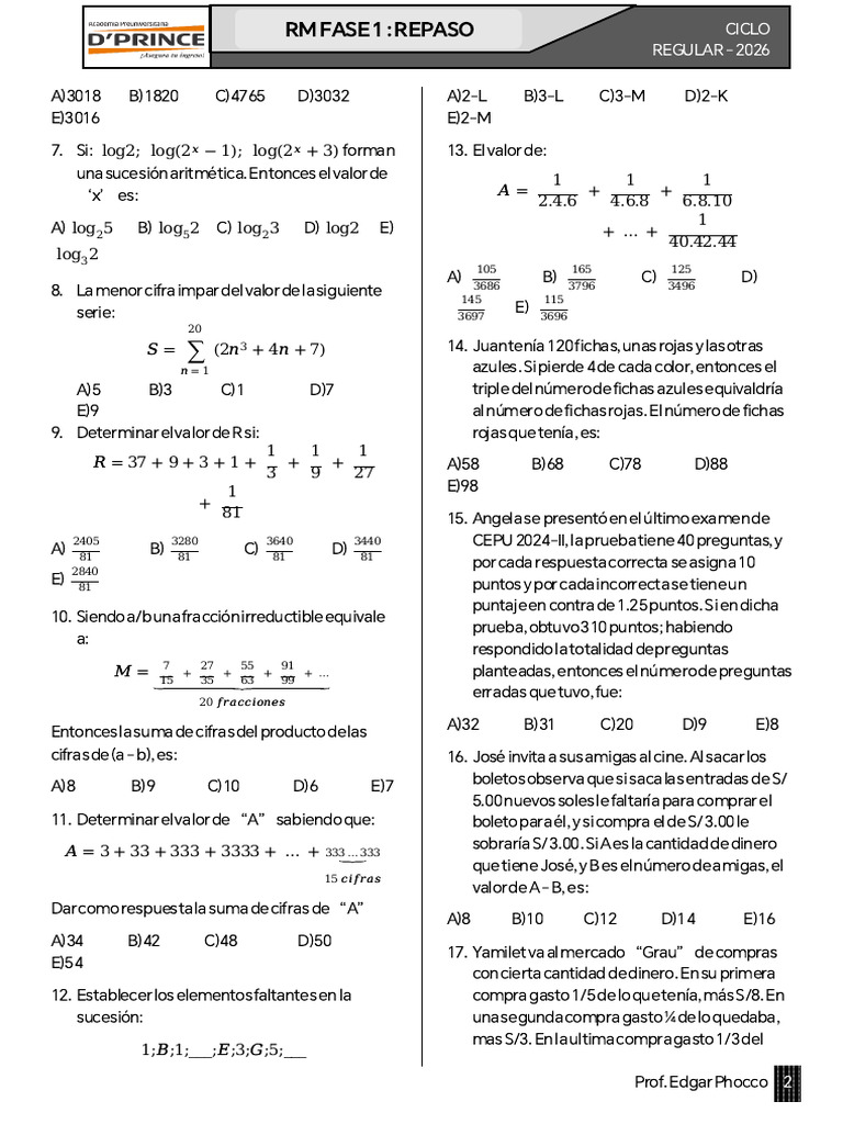 REPASO DE DE RM FASE 1 TEMA 3 Y 4 | PDF