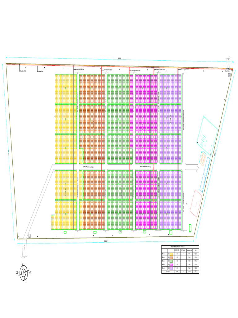 Baghabari 5MW Solar Plant Layout Plan-1 | PDF | Masonry | Ceramic Materials