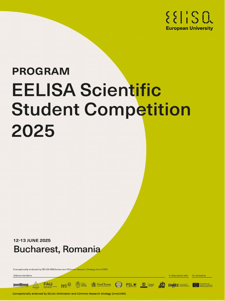 EELISA Student Competition 2025 Program | PDF | Artificial Intelligence ...