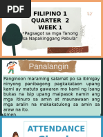 Gr.1-Quarter 2-Week 1-Learning Activity Sheet-Filipino | PDF