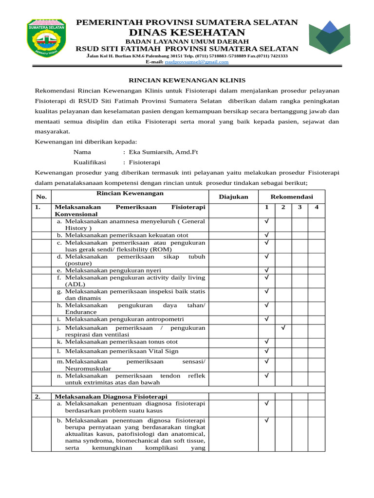 RKK RM Eka Fisioterapi Dan Okupasi 2024 | PDF
