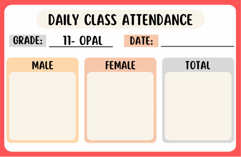 Daily Class Attendance | PDF