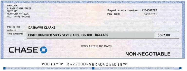 Chase Business Check PDF | PDF | Payroll | Economy Of The United States