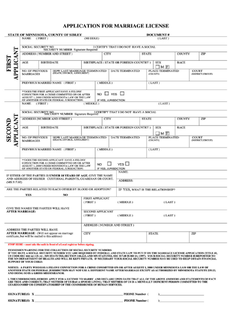 Marriage License | PDF