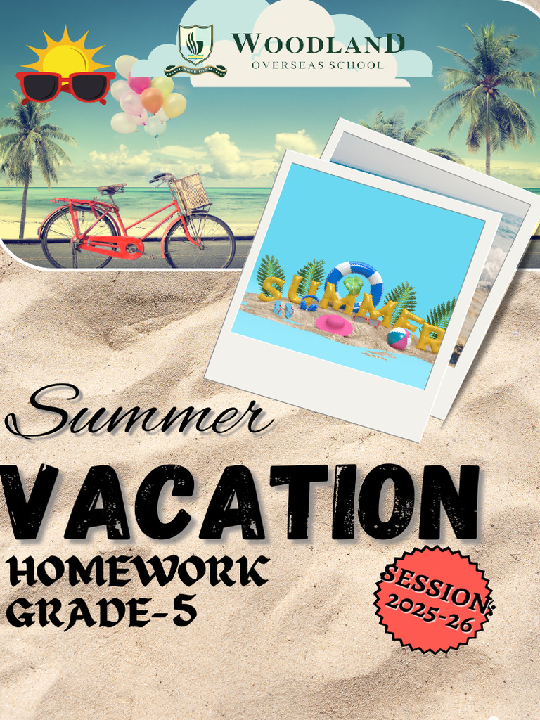 Grade - 5 Summer Vacation Assignments 2025-26 | PDF