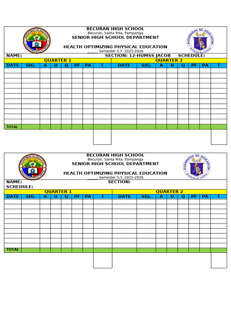 Hope Index Card, Front | PDF