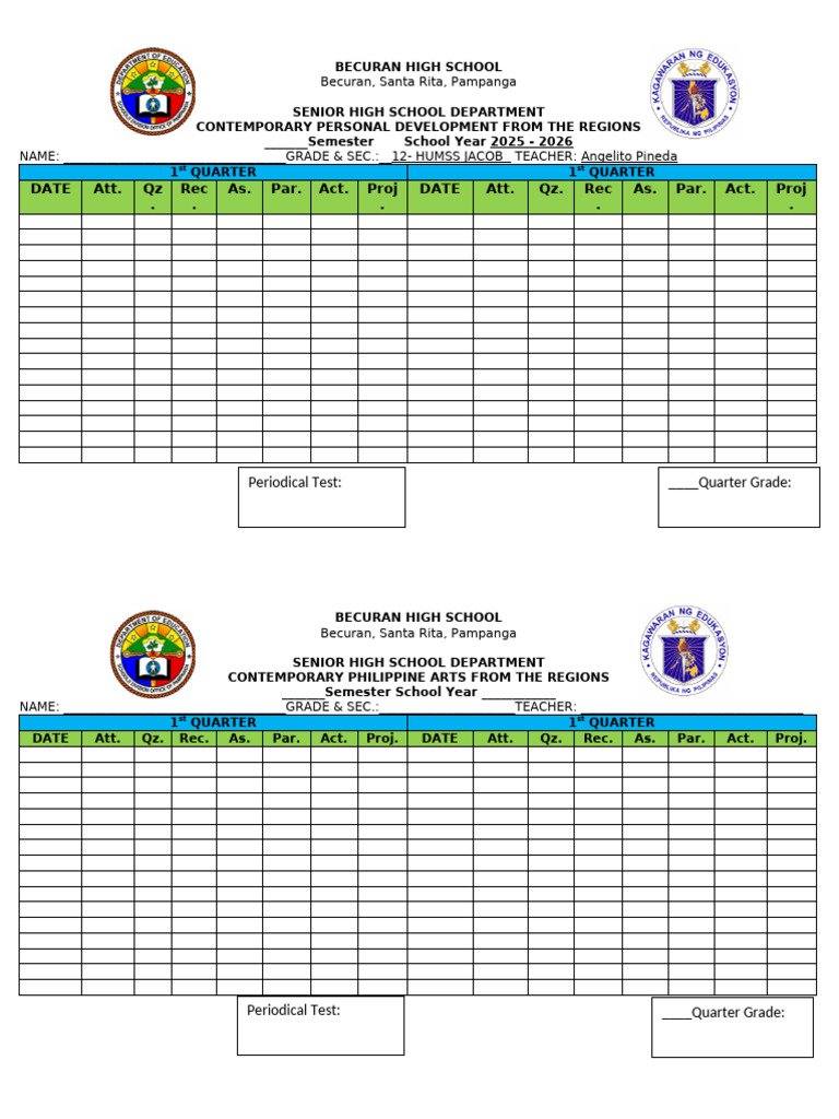 Index Card Front | PDF