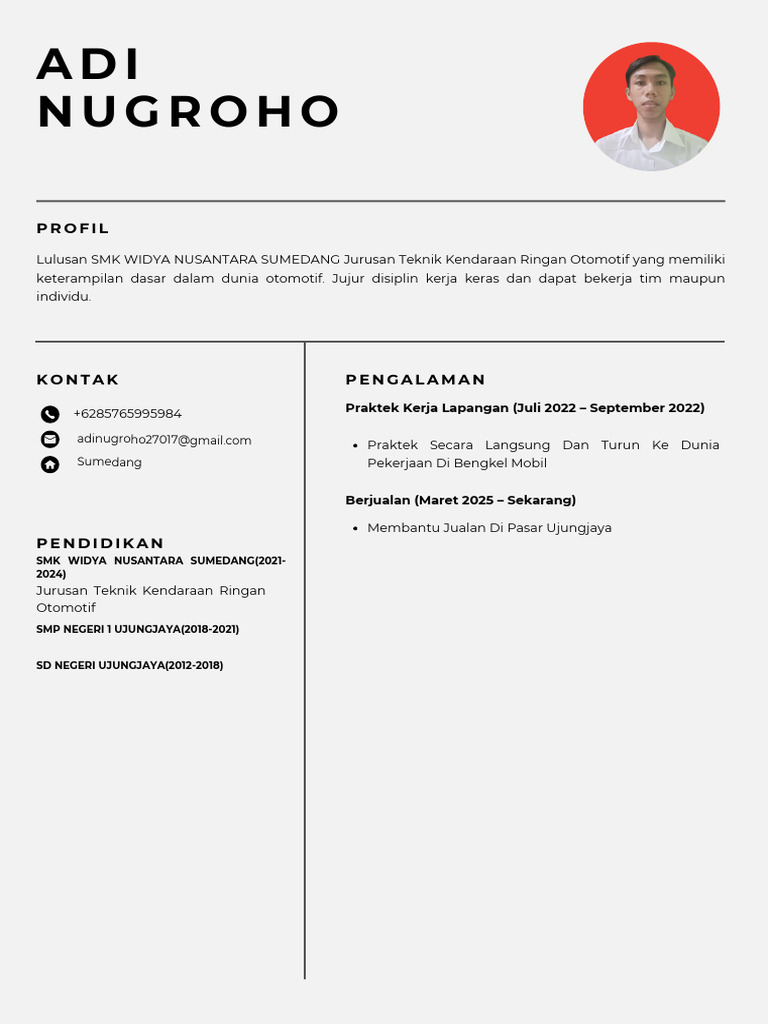Putih Netral Minimalis Profesional CV Resume_20250519_211325_0000 | PDF