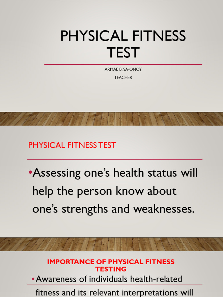 Physical Fitness Test Lesson | PDF