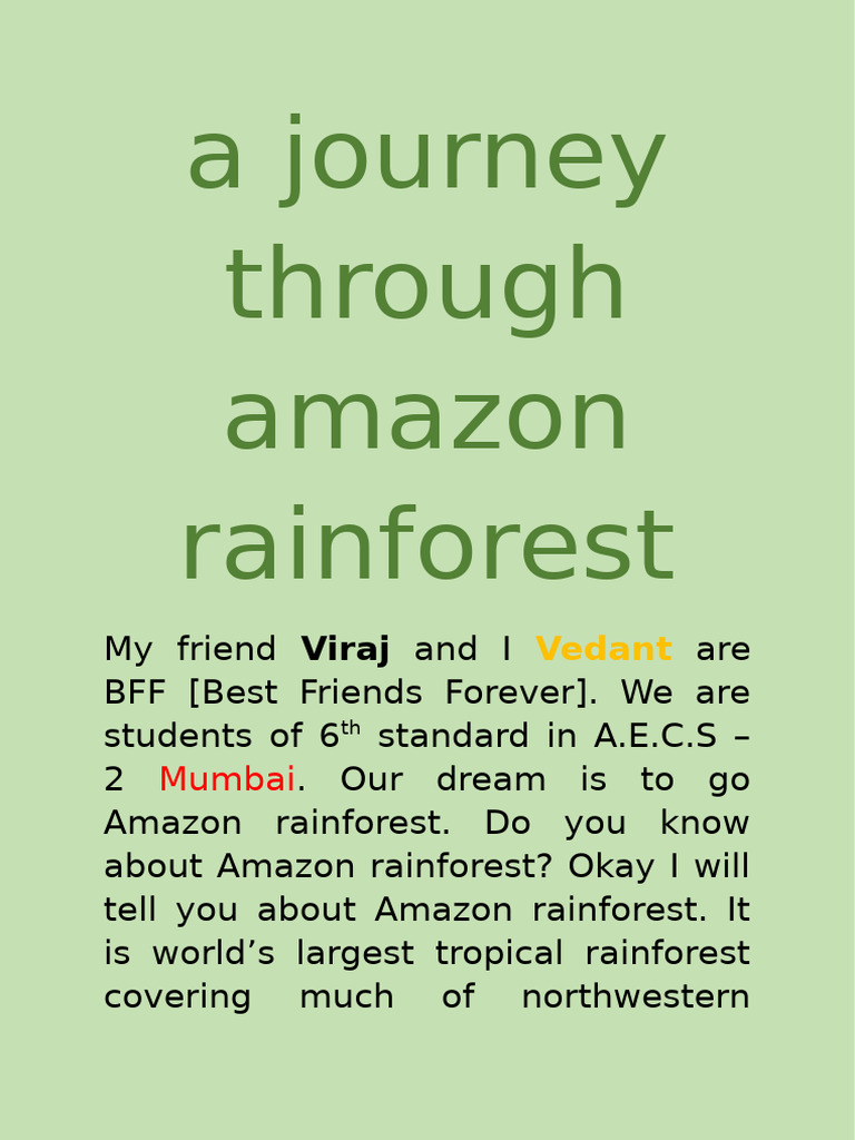 A Journey Through Amazon Rainforest | PDF