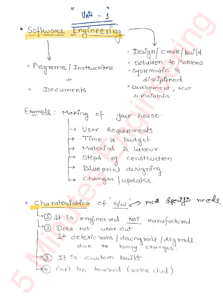 Software Engineering Notes-Merged | PDF | Class (Computer Programming ...