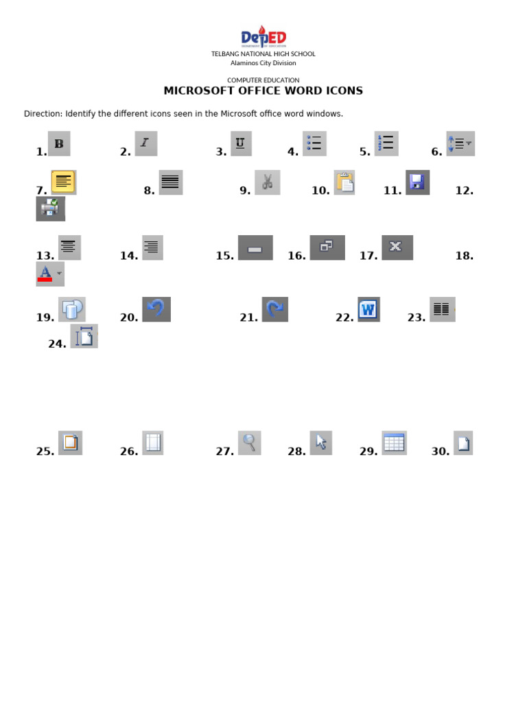 Ms Word Icons | PDF