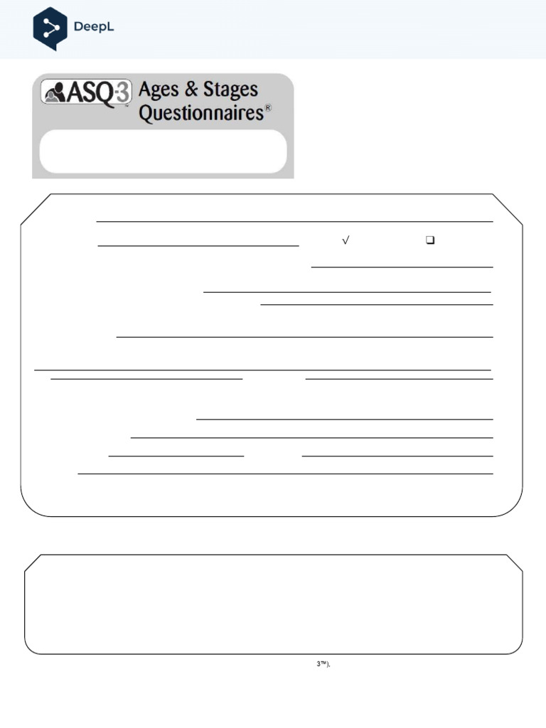 Kuesioner ASQ-3 untuk Anak 20 Bulan | PDF