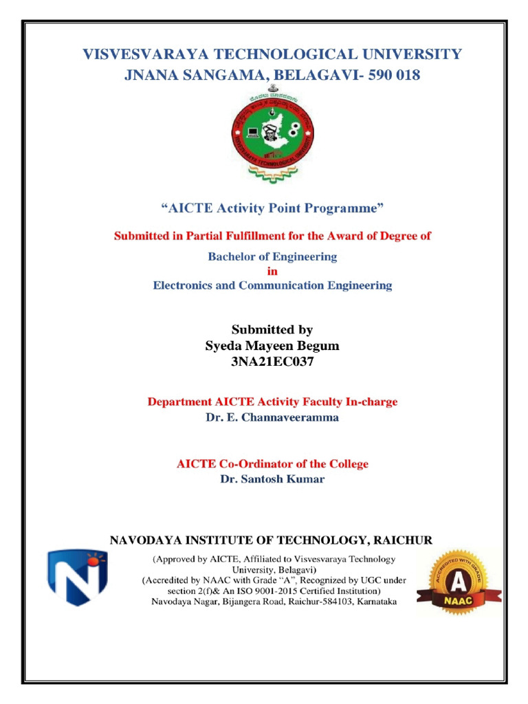 Aicte Final Report | PDF