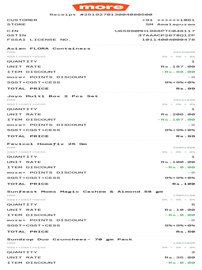 Receipt 251927013004080500 | PDF | Economy Of India | Trade
