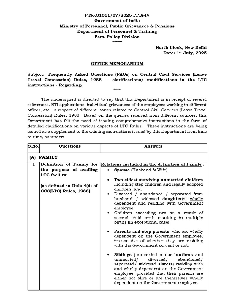 Final LTC FAQ - 01.07.2025 | PDF | Public Transport | Transport