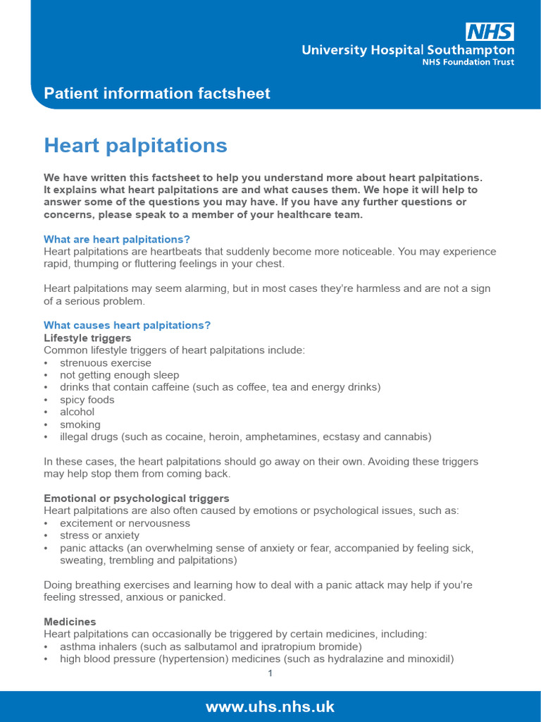Understanding Heart Palpitations Guide | PDF | Cardiovascular System ...