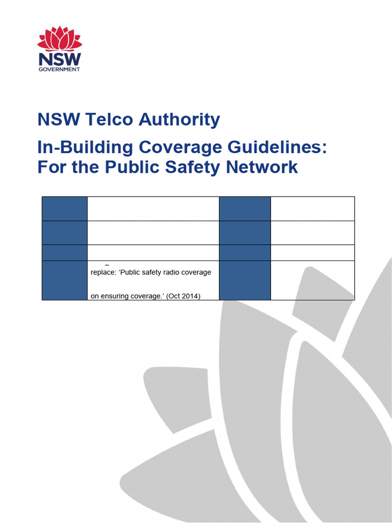 In-Building Coverage Guidelines for PSN | PDF | Radio | Information And ...