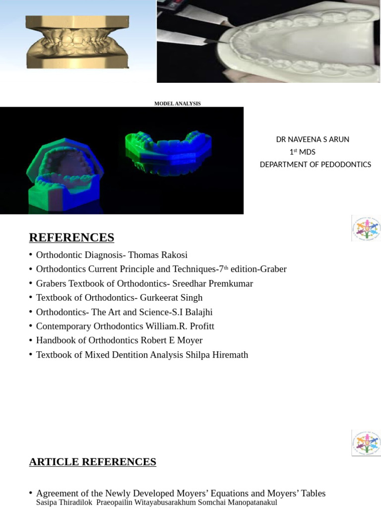 MODEL ANALYSIS PPT | PDF | Primate Anatomy | Dentistry