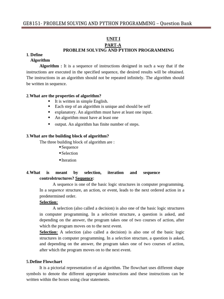 GE8151-PYTHON-download Q With A | PDF | Reserved Word | Boolean Data Type