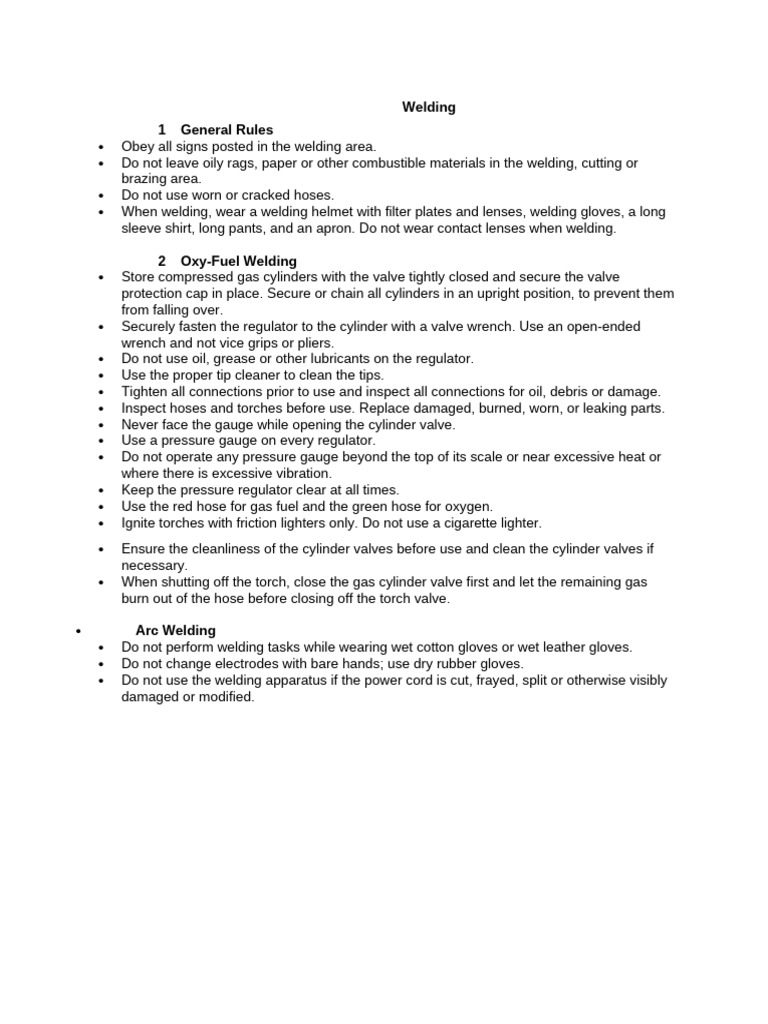 Welding Toolbox Talk | PDF