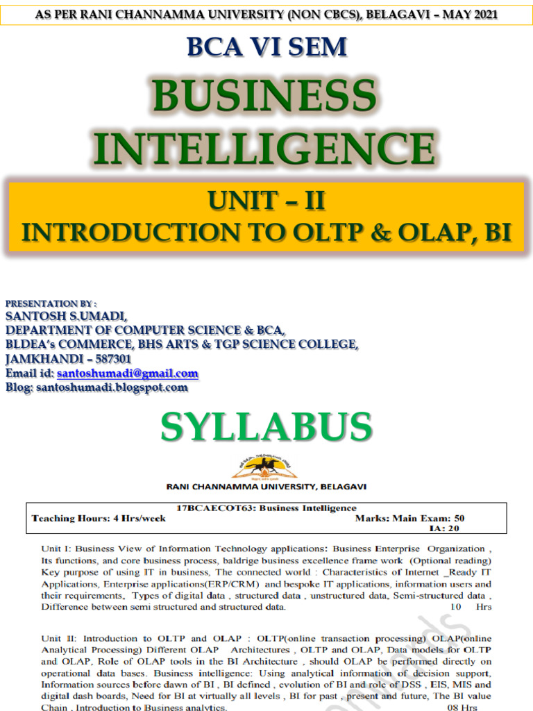 Bca Vi Sem Bi - Unit II | PDF | Information Management | Databases